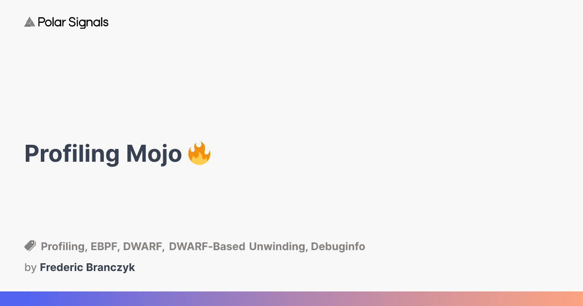 Profiling Mojo 🔥