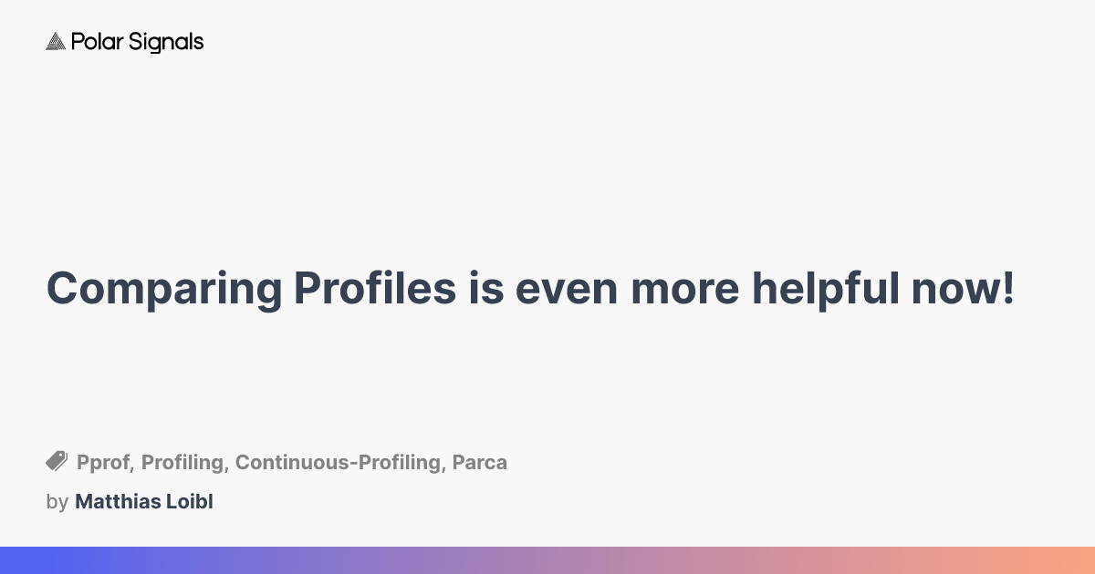 Comparing Profiles is even more helpful now!